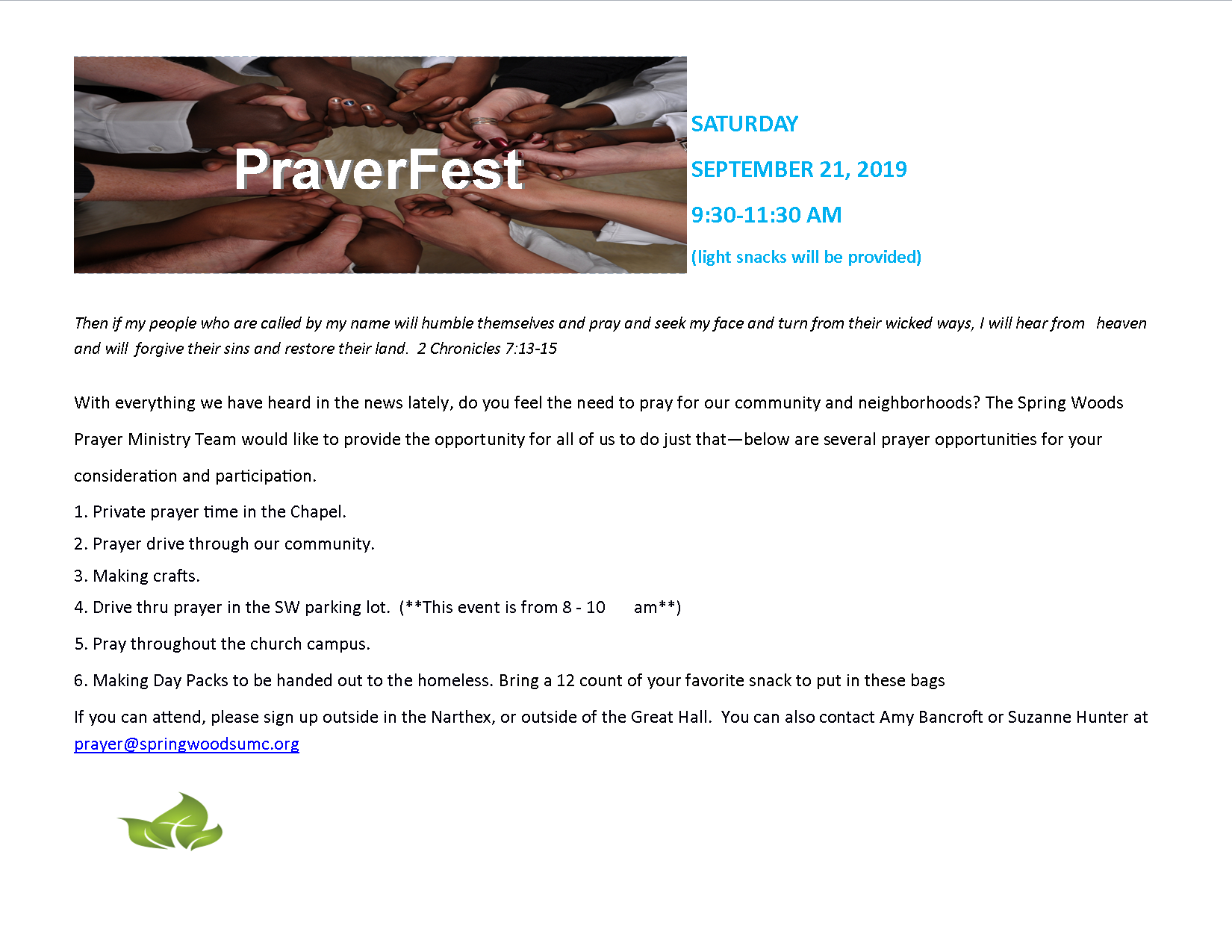 Happenings - Spring Woods United Methodist Church